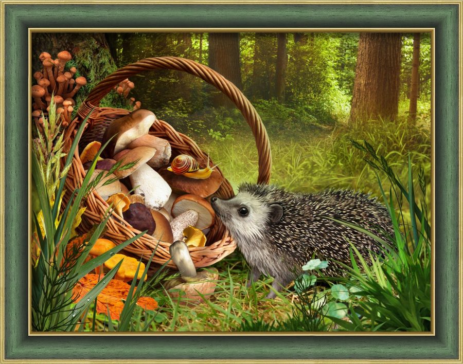 Ežiukas Miške - Deimantinės Mozaikos Internetu